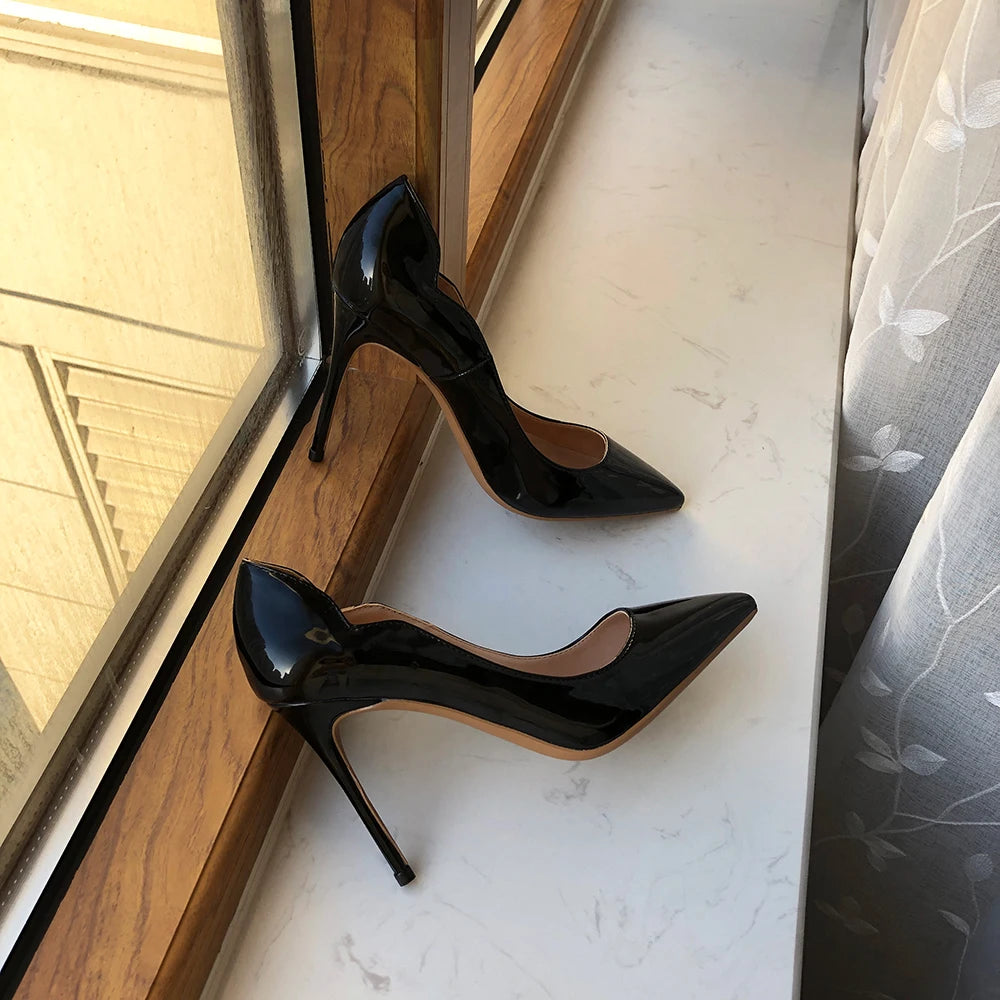 Black Patent Pointy Toe High Heel Shoes – BioBeautify