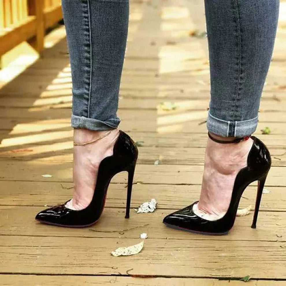 Black Patent Pointy Toe High Heel Shoes – BioBeautify