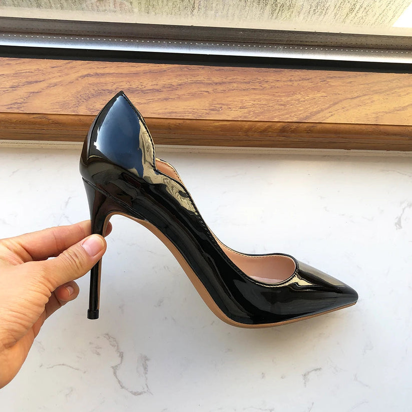 Black Patent Pointy Toe High Heel Shoes – BioBeautify