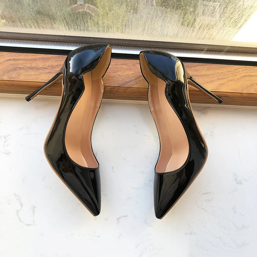 Black Patent Pointy Toe High Heel Shoes – BioBeautify