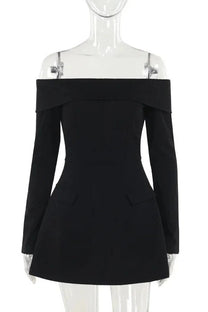 Off-Shoulder A-Line Mini Dress – BioBeautify