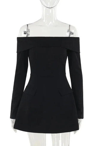 Off-Shoulder A-Line Mini Dress – BioBeautify